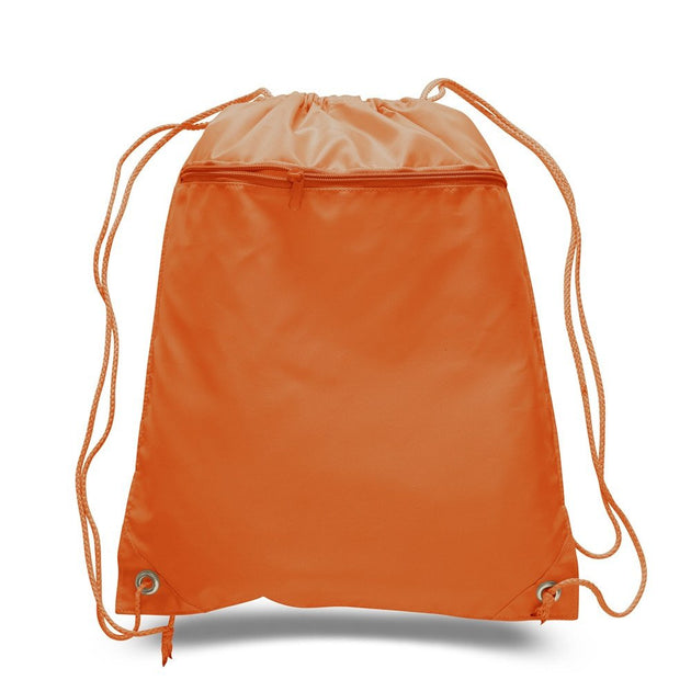 Orange Drawstring Bag